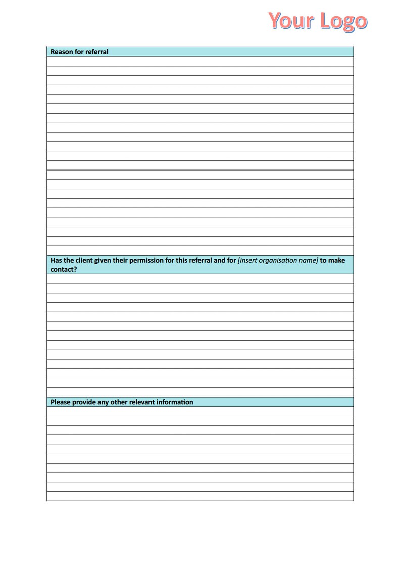 Customisable NDIS Client Referral Form - Etsy