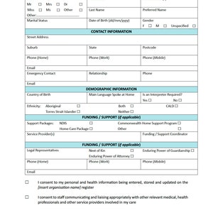 Customisable NDIS Client Referral Form - Etsy