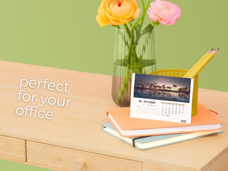 2025 Christian Desk Calendar | Printable A5 Faith-based Calendar With ...