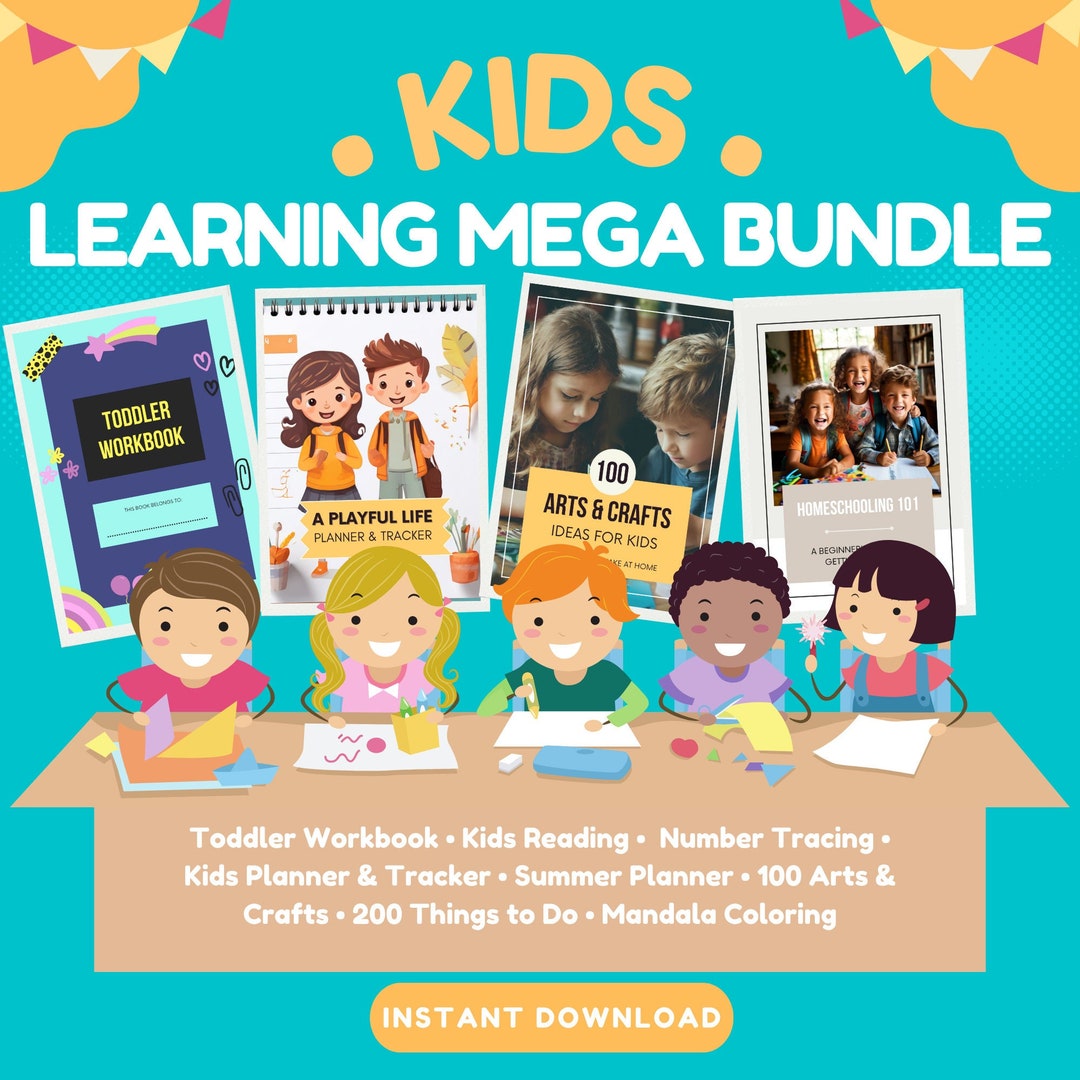 Ultimate Kids Learning Mega Bundle | Editable & Printable Homeschool ...