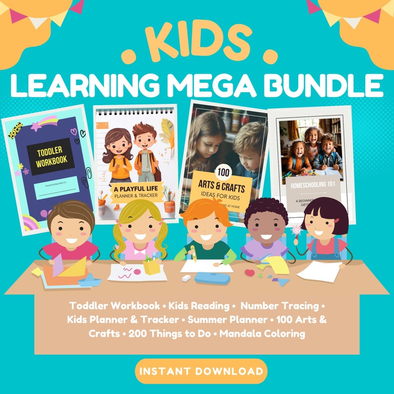 Ultimate Kids Learning Mega Bundle | Editable & Printable Homeschool ...