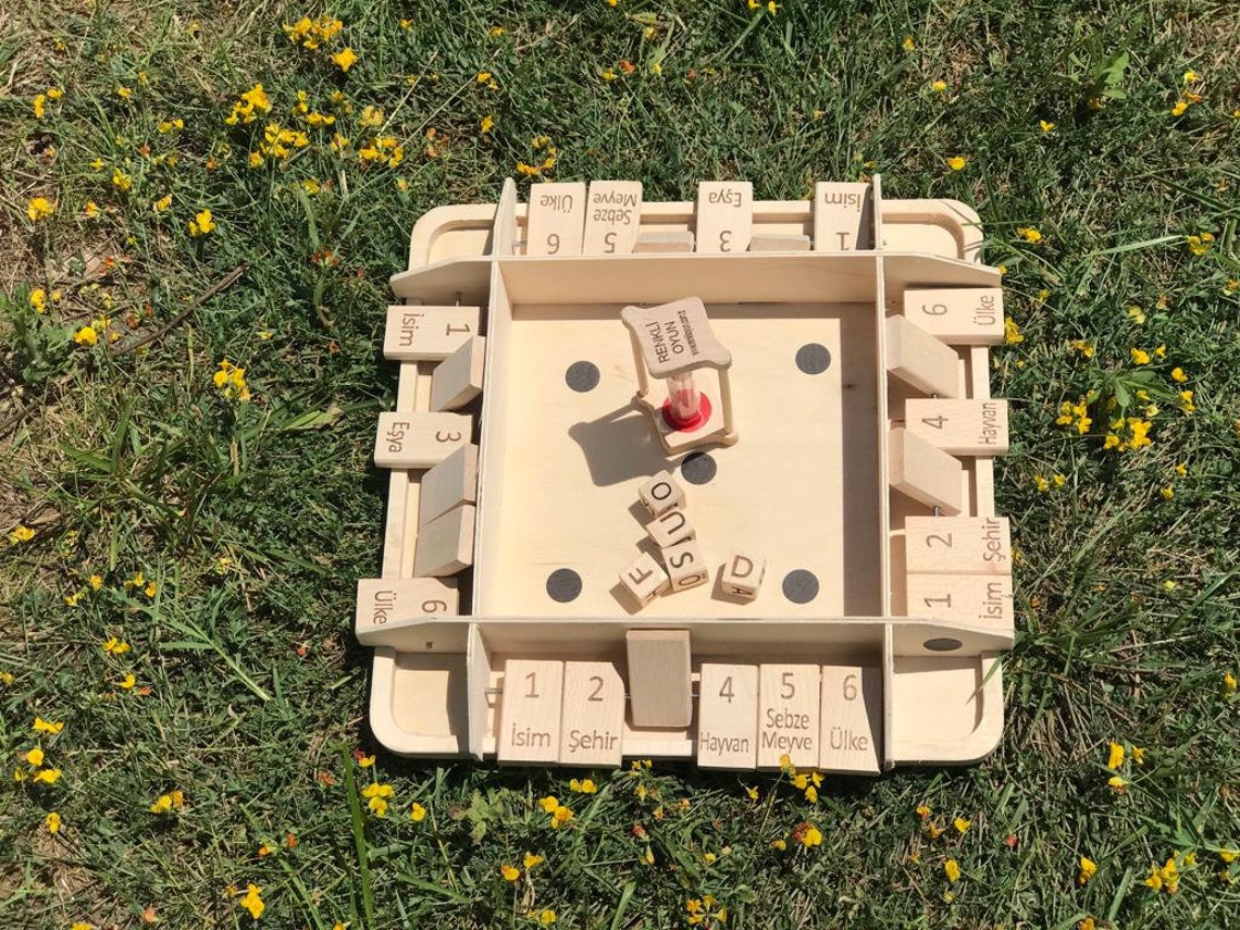 Handcrafted Wooden Name City Word Game, Fun Educational Turkish Puzzle ...