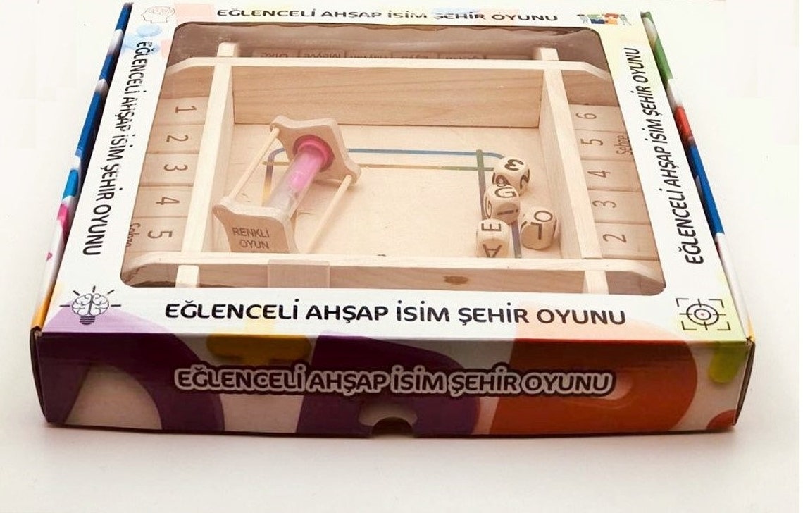 Handcrafted Wooden Name City Word Game, Fun Educational Turkish Puzzle ...