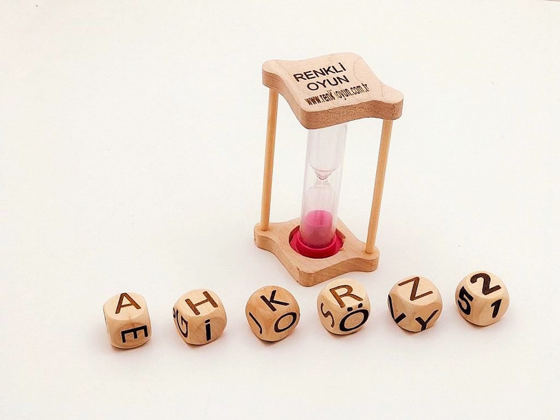 Handcrafted Wooden Name City Word Game, Fun Educational Turkish Puzzle ...