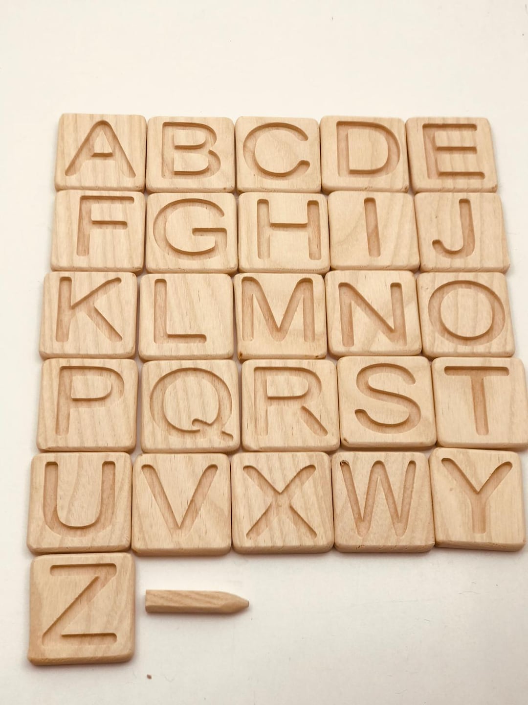Wooden Alphabet Set – Fun and Educational Learning Tool - Etsy