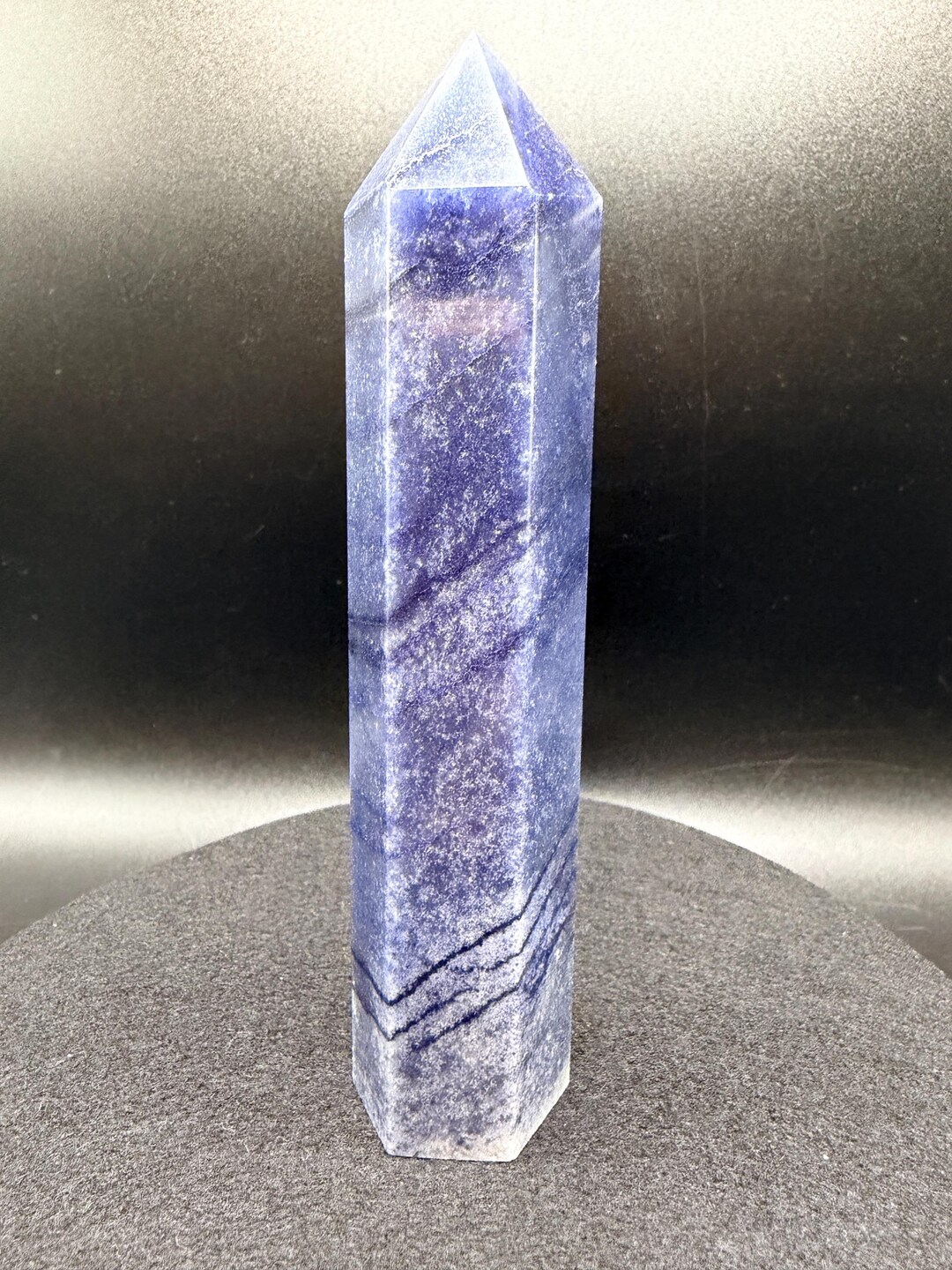 New Item | Blue Aventurine Tower • Natural Blue Quartz Crystal Point ...