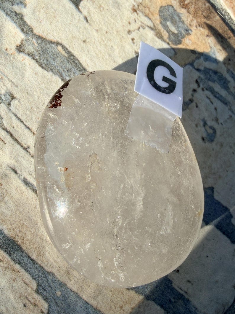 Garden Quartz Palm Stone | Lodolite, Scenic Quartz With Chlorite & Iron ...