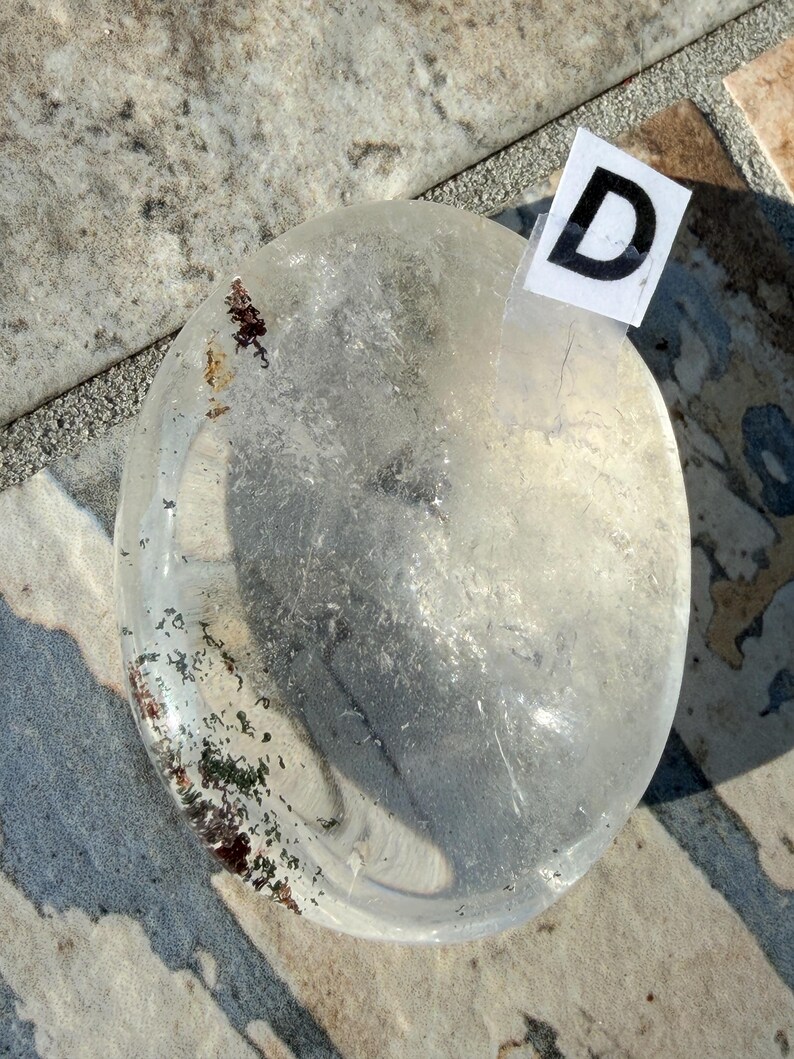 Garden Quartz Palm Stone | Lodolite, Scenic Quartz With Chlorite & Iron ...