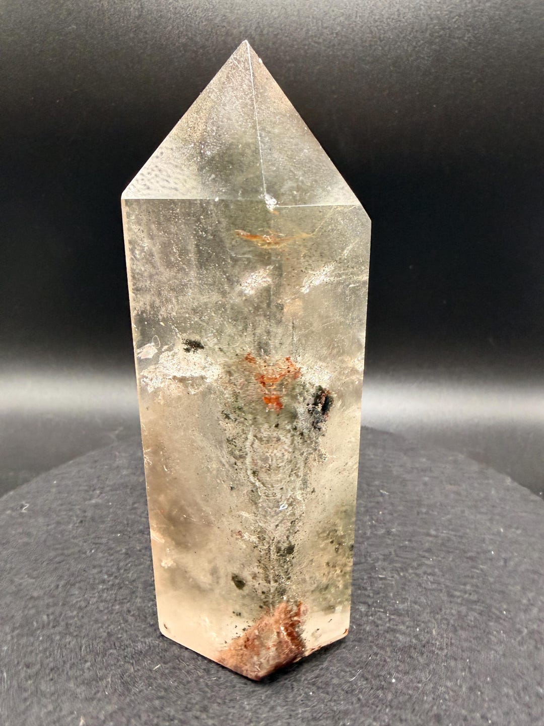 Natural Garden Quartz Tower • 4.9” .91lb • Lodolite Inclusion Quartz ...