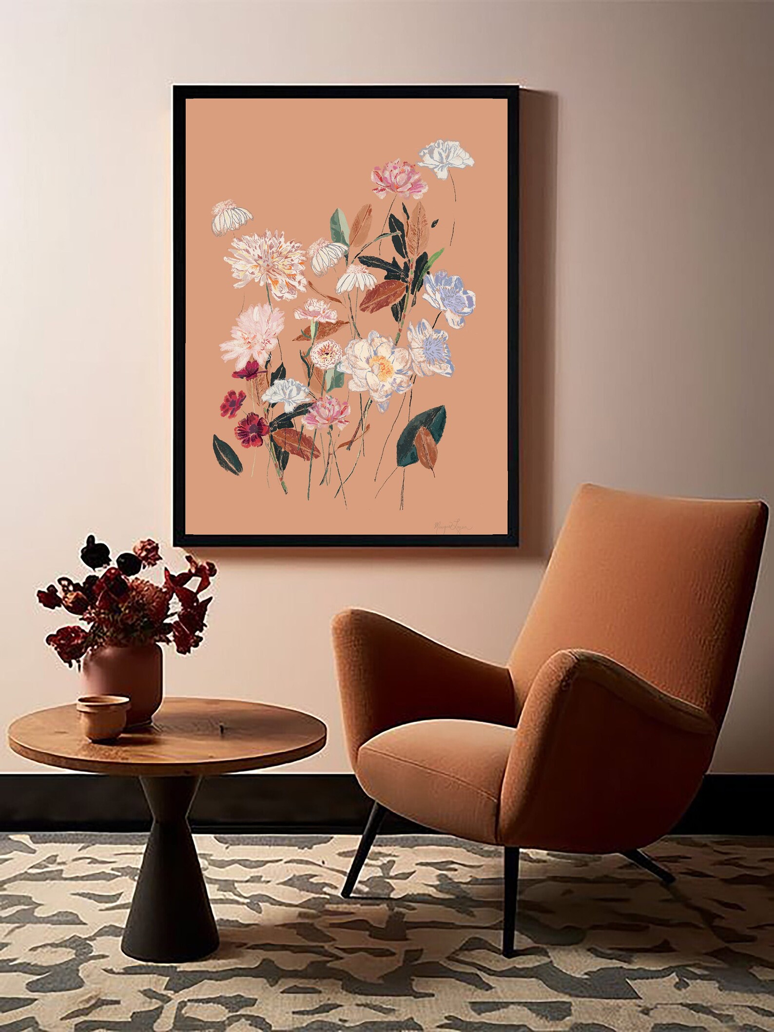 Offerings to the Goddess Print Abstract Floral Print Contemporary Art ...