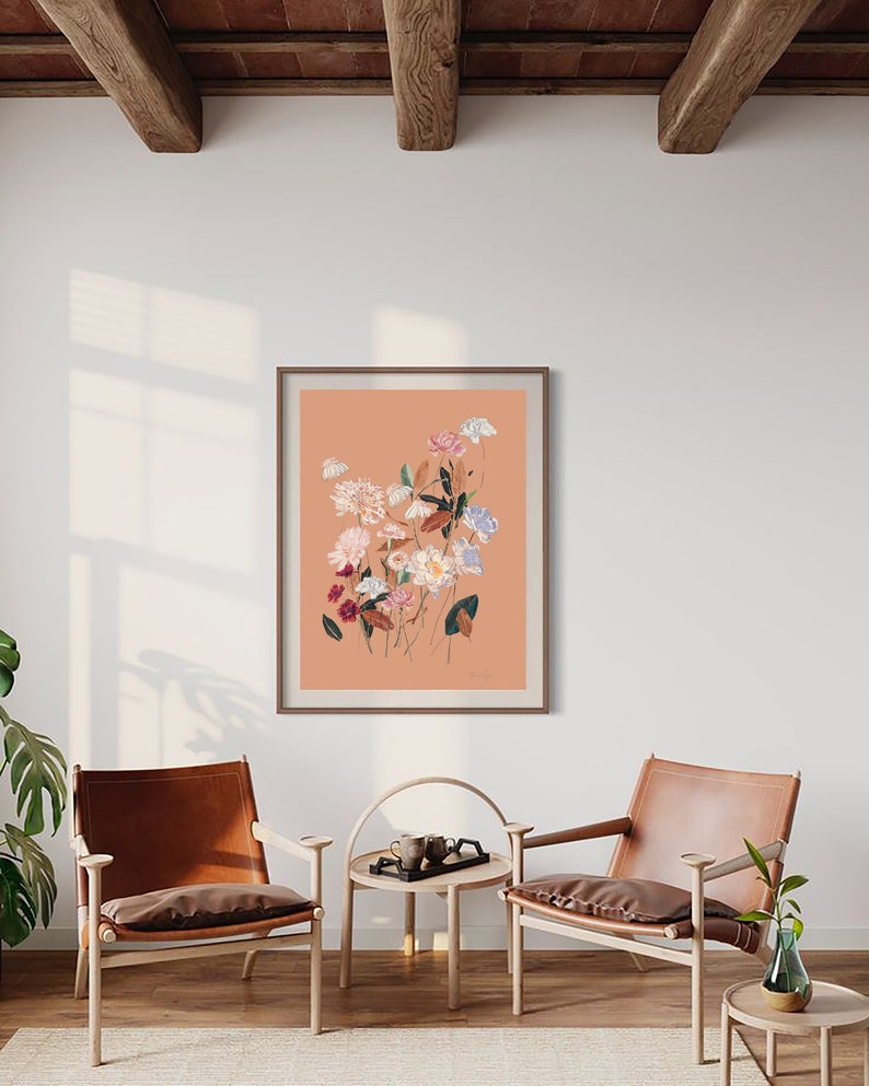 Offerings to the Goddess Print Abstract Floral Print Contemporary Art ...