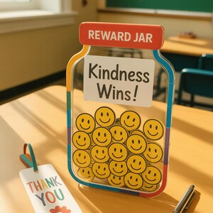 Smiley Face Reward Jar: Classroom Kindness & Behavior Management - Etsy