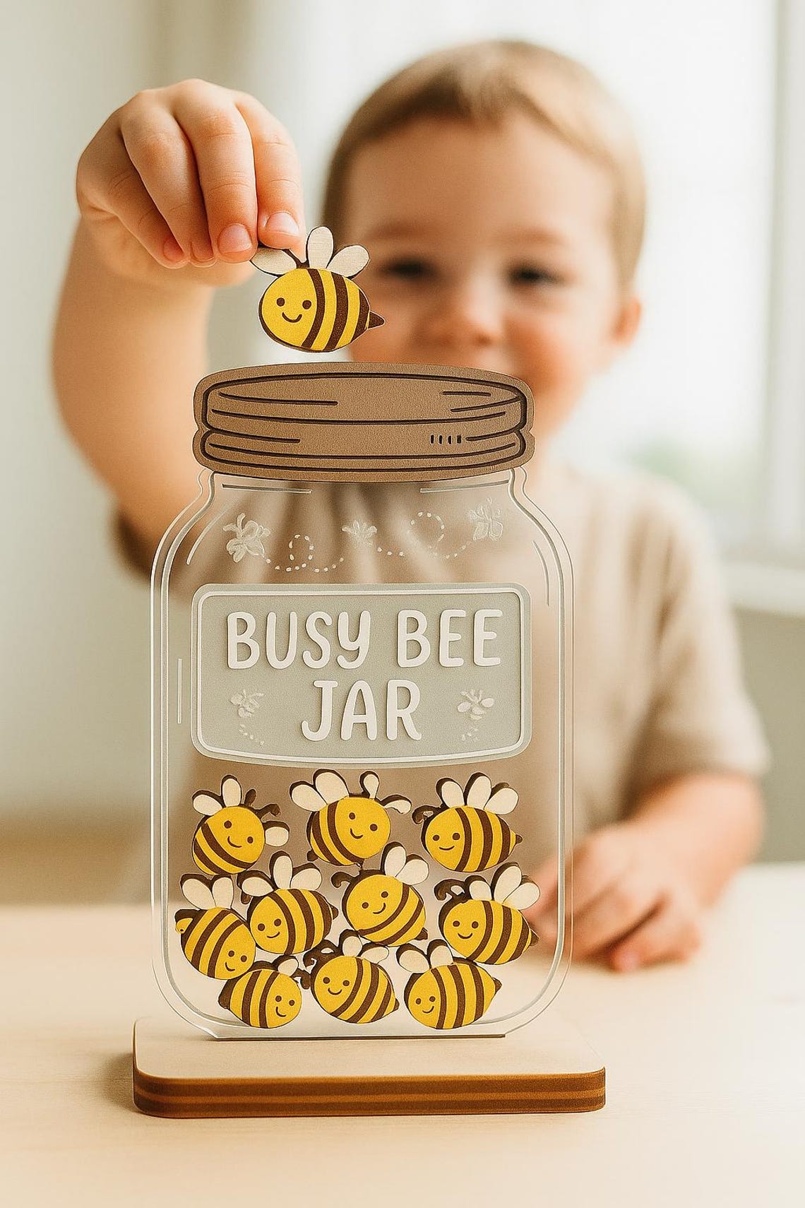 Acrylic Busy Bee Reward Jar: Positive Reinforcement Behavior Chart - Etsy