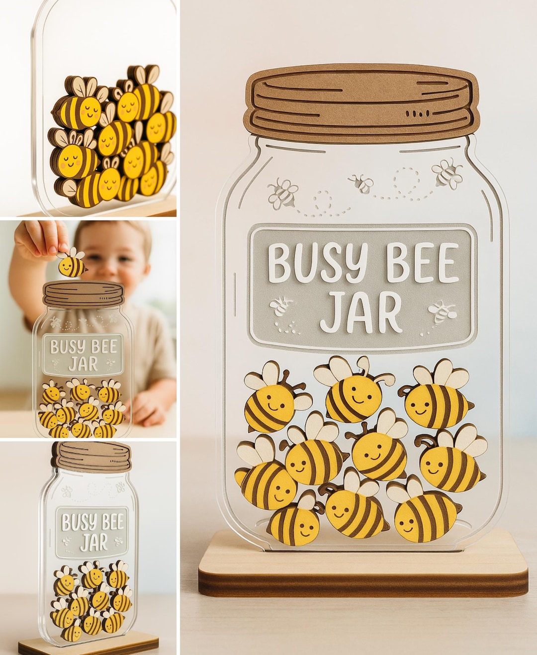 Acrylic Busy Bee Reward Jar: Positive Reinforcement Behavior Chart - Etsy