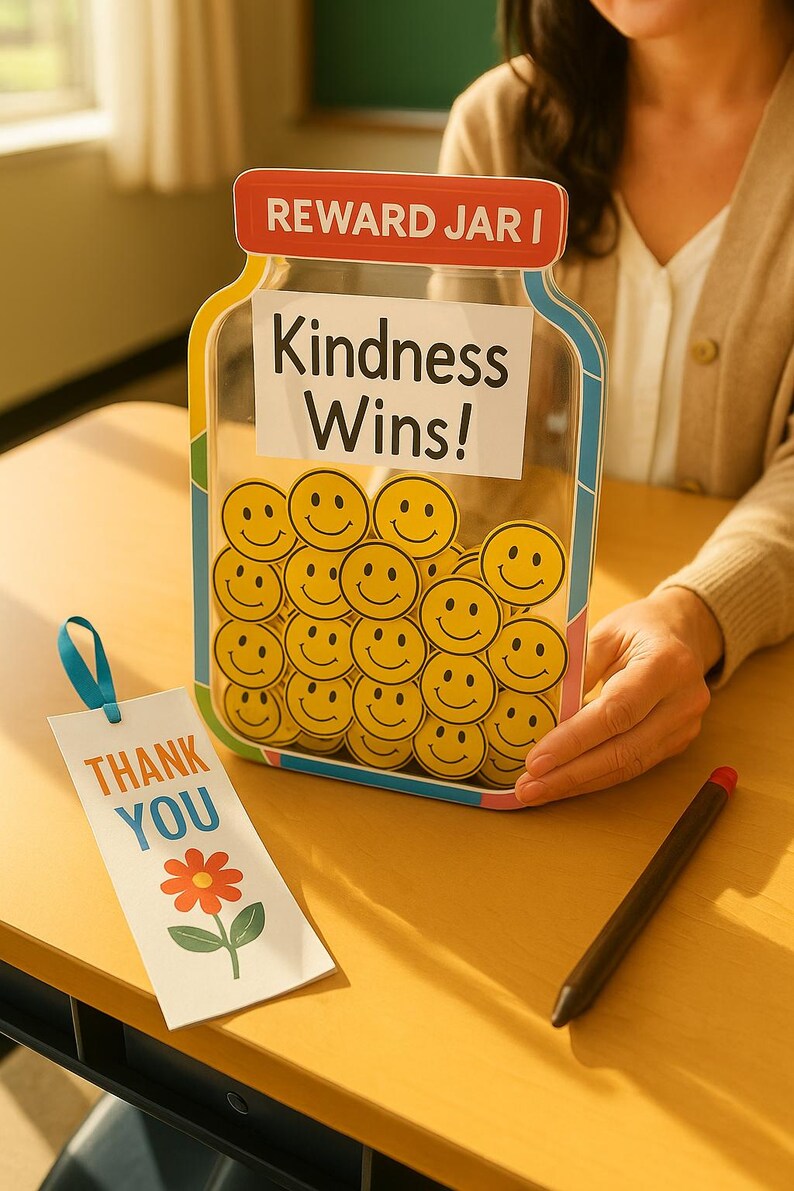 Smiley Face Reward Jar: Classroom Kindness & Behavior Management - Etsy