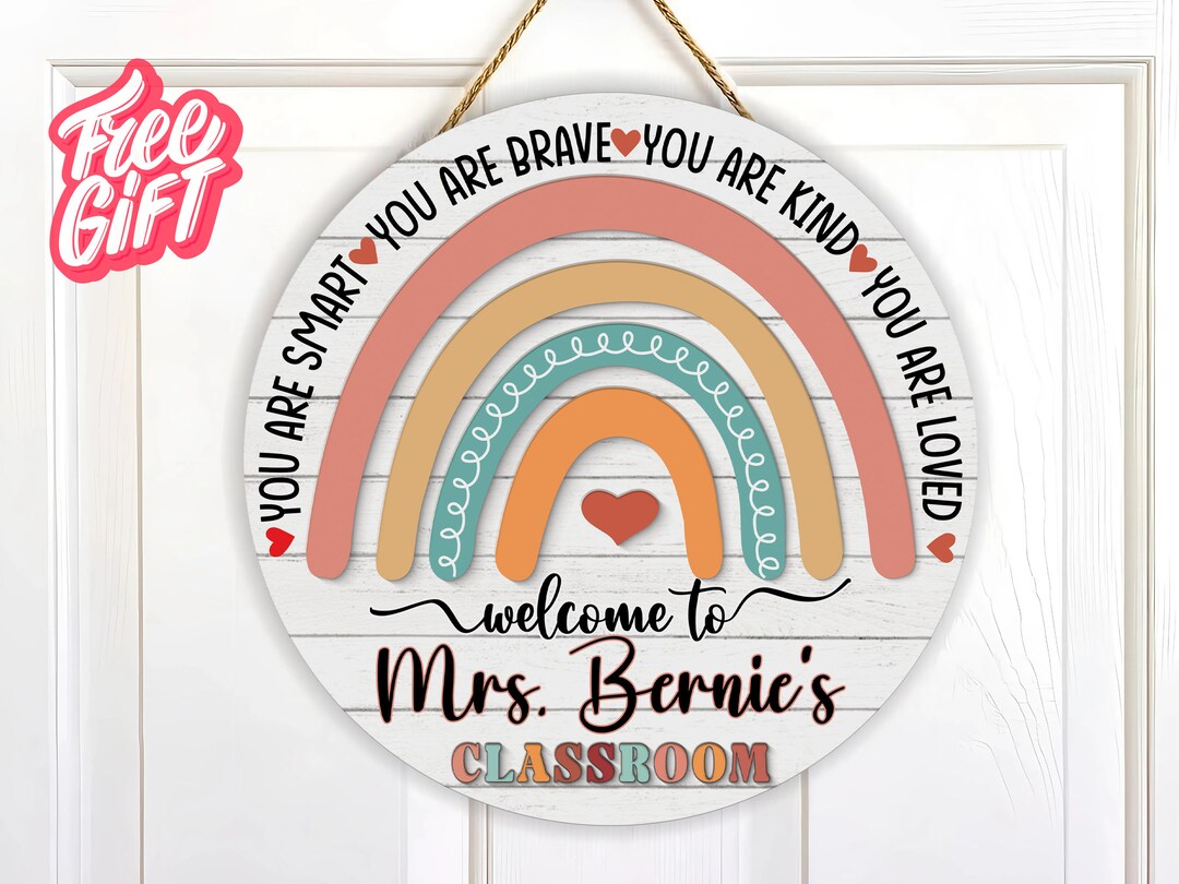 Teacher Door Sign Personalized, Teacher Door Hanger, Classroom Door ...