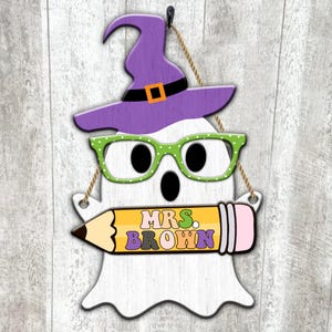 Custom Name Teacher Door Sign Personalized Teacher Door Hanger ...