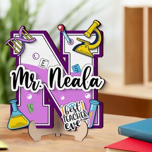 Personalized Teacher Door Sign, Science Lab Sign for Classroom 3D ...