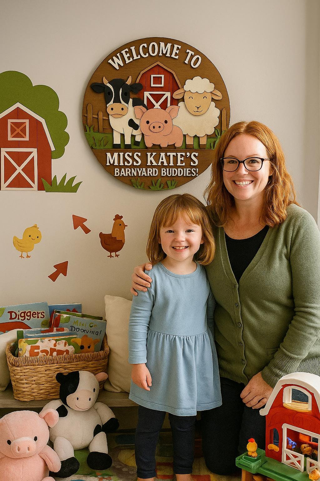 Farm Animal Classroom Sign, Personalized Teacher Door Sign, Barnyard ...