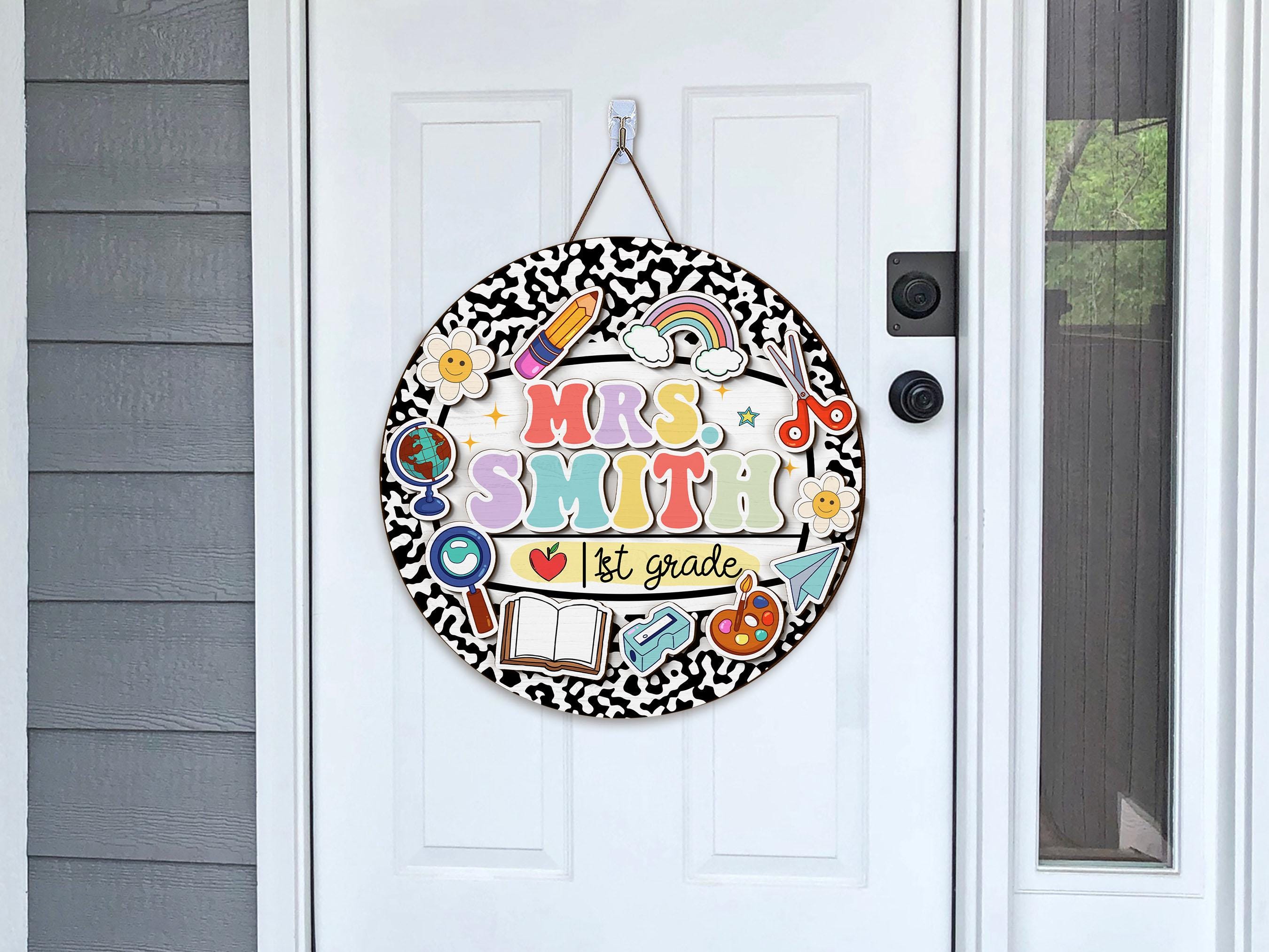 Personalized Teacher Door Sign, Teacher Name Sign for Classroom 3D ...