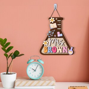 Custom 3D Science Teacher Name Sign, Science Classroom Decor, Teacher ...