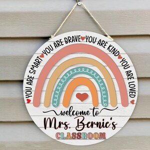 Teacher Door Sign Personalized, Teacher Door Hanger, Classroom Door ...