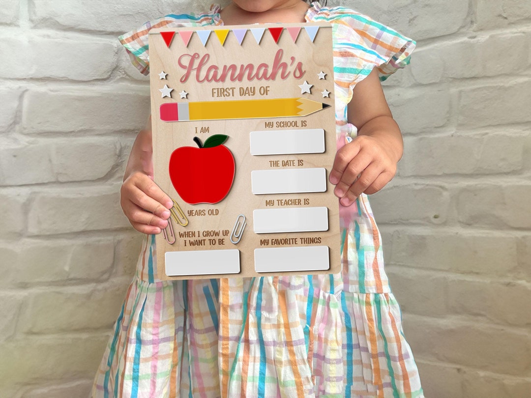 Custom First Day of School Sign, Acrylic Back to School Sign, First Day ...
