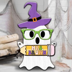 Custom Name Teacher Door Sign Personalized Teacher Door Hanger ...