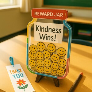 Smiley Face Reward Jar: Classroom Kindness & Behavior Management - Etsy