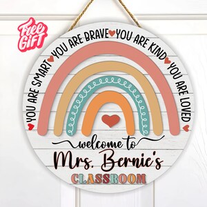 Teacher Door Sign Personalized, Teacher Door Hanger, Classroom Door ...