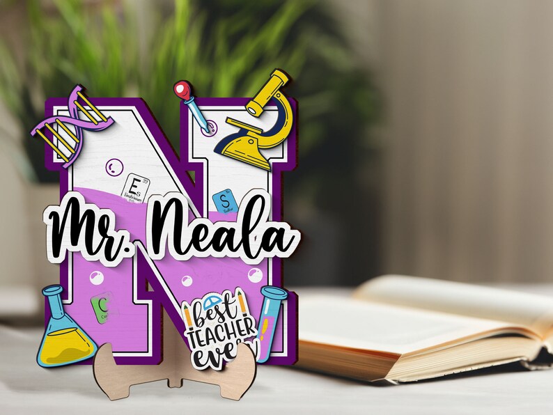 Personalized Teacher Door Sign, Science Lab Sign for Classroom 3D ...