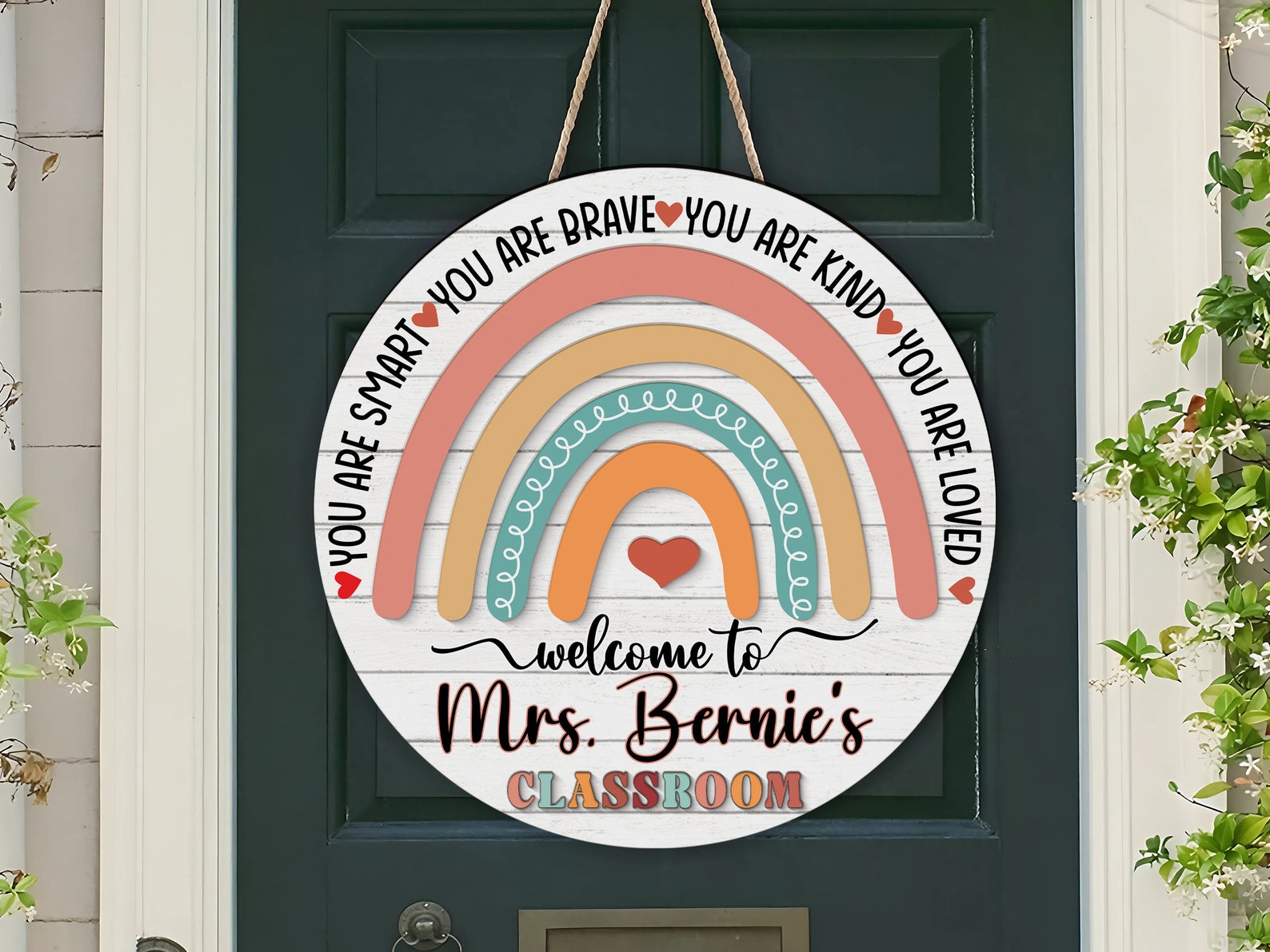 Teacher Door Sign Personalized, Teacher Door Hanger, Classroom Door ...