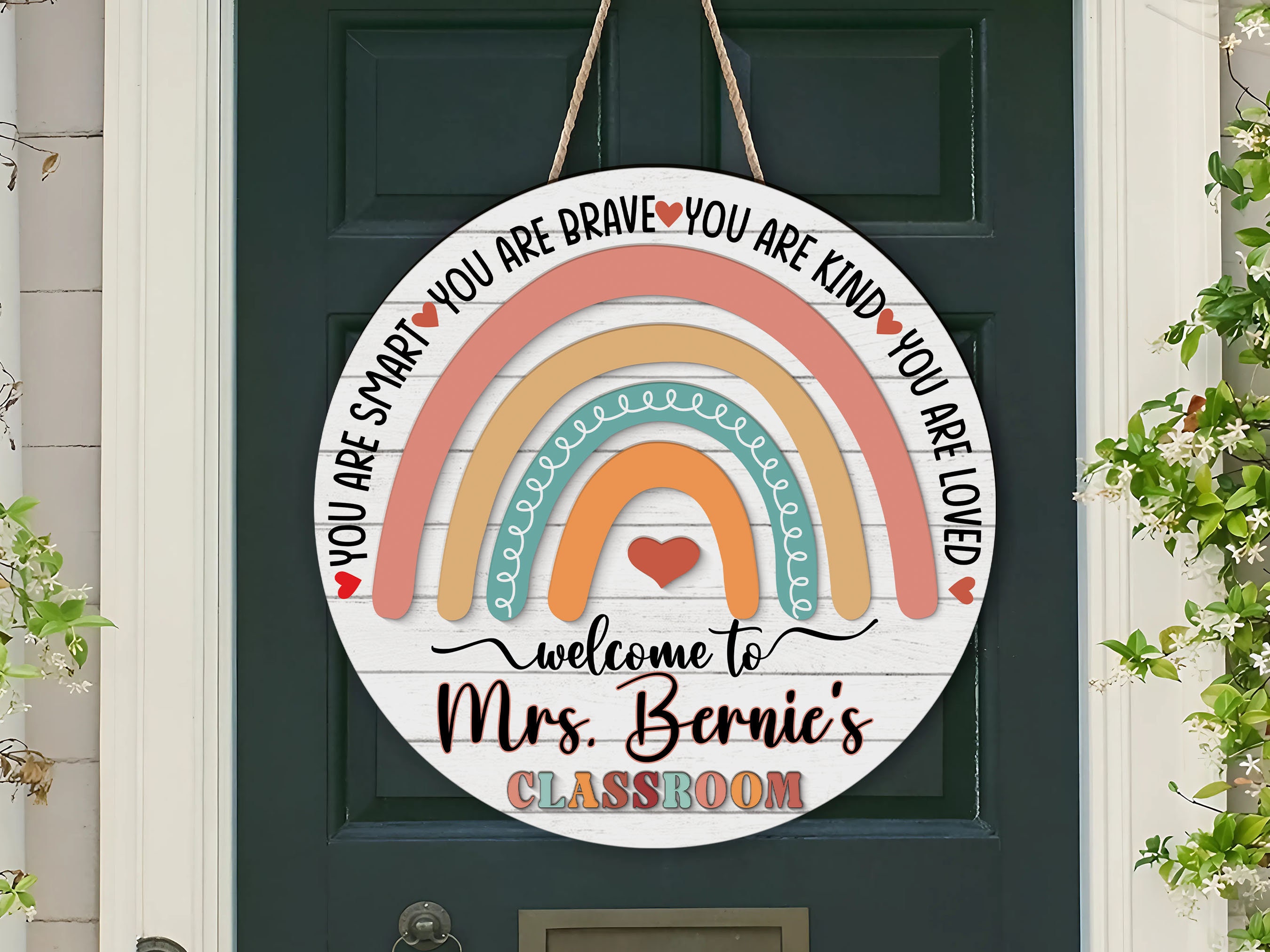 Teacher Door Sign Personalized, Teacher Door Hanger, Classroom Door ...