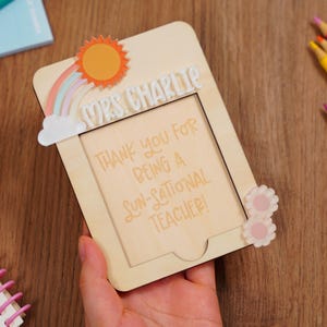 Personalized Sticky Note Holder for Teacher, Gift for Teacher, Note Pad ...