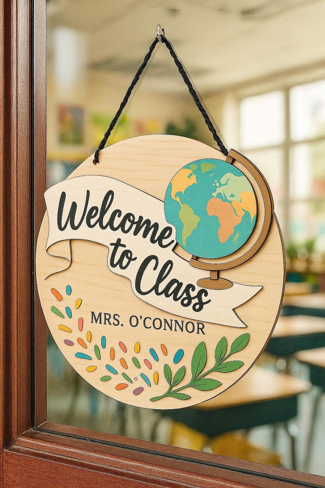Personalized Teacher Welcome Sign, Custom Classroom Door Sign, Back to ...