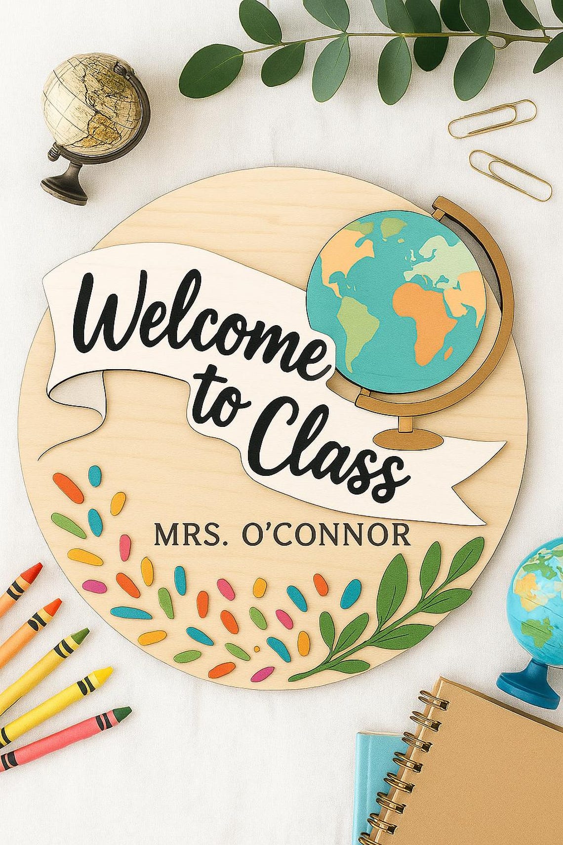 Personalized Teacher Welcome Sign: Hand-painted Wooden Classroom Decor ...