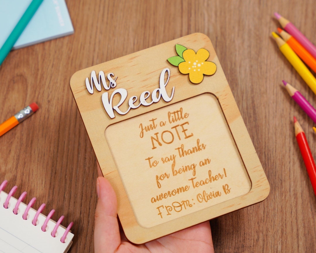 Teacher Sticky Note Holder Teacher Gift, Post Note Holder for Teacher ...