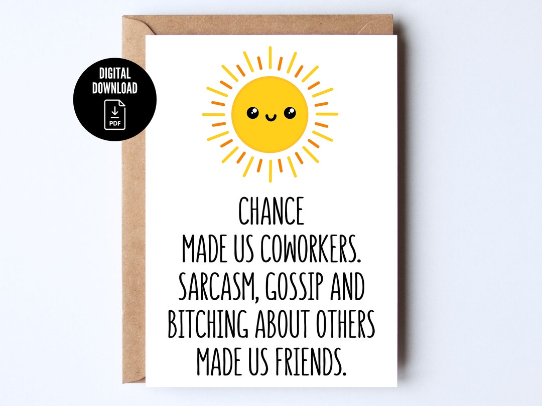 Funny, Sarcastic, Digital Farewell Card for Colleagues coworkers ...