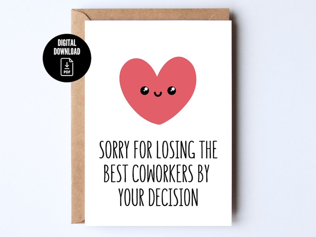 Funny, Sarcastic, Digital Farewell Card for Colleagues (coworkers ...
