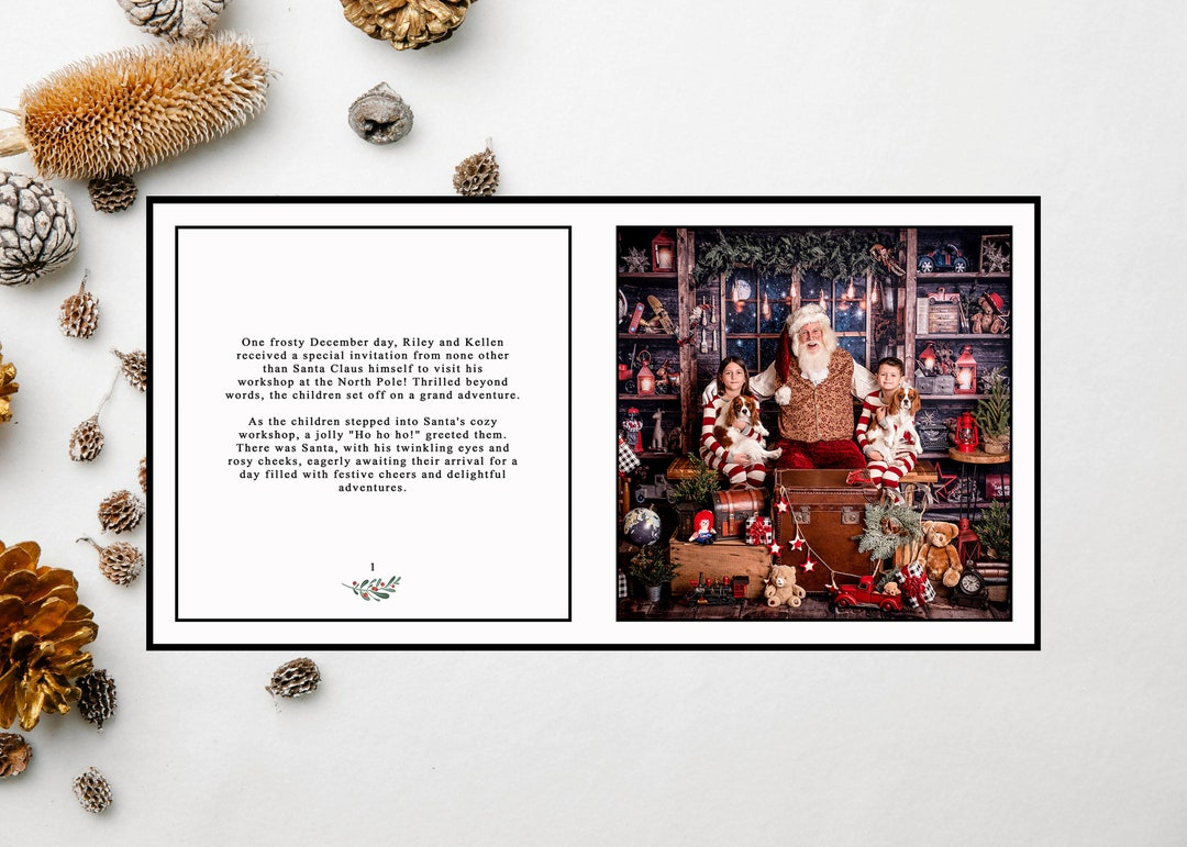 Santa Storybook Template 10x10 Layflat Album Holly Design, Santa ...
