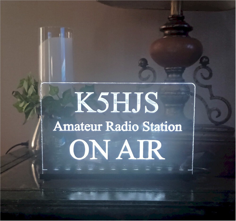 Custom Engraved LED Ham Shack Amateur Radio Call Sign - Etsy