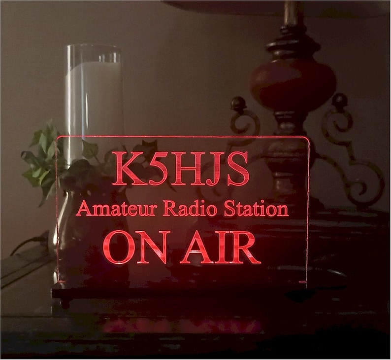Custom Engraved LED Ham Shack Amateur Radio Call Sign - Etsy
