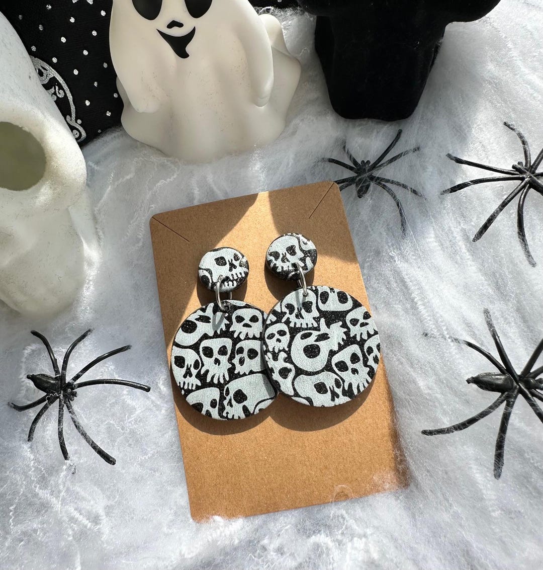 Skull Polymer Earrings - Etsy