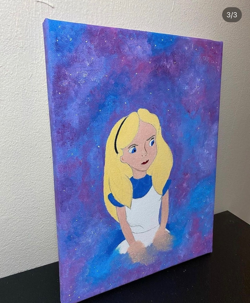 Alice in Wonder Space Oil Painting on Canvas - Etsy