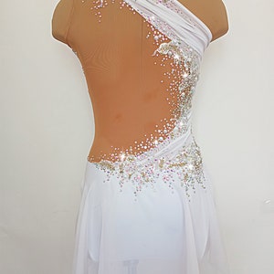 White Competition Solo Lyrical Dance Costume Contemporary Leotard - Etsy