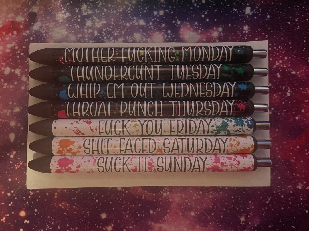 Paint Splatter Curse Word Pens - Etsy