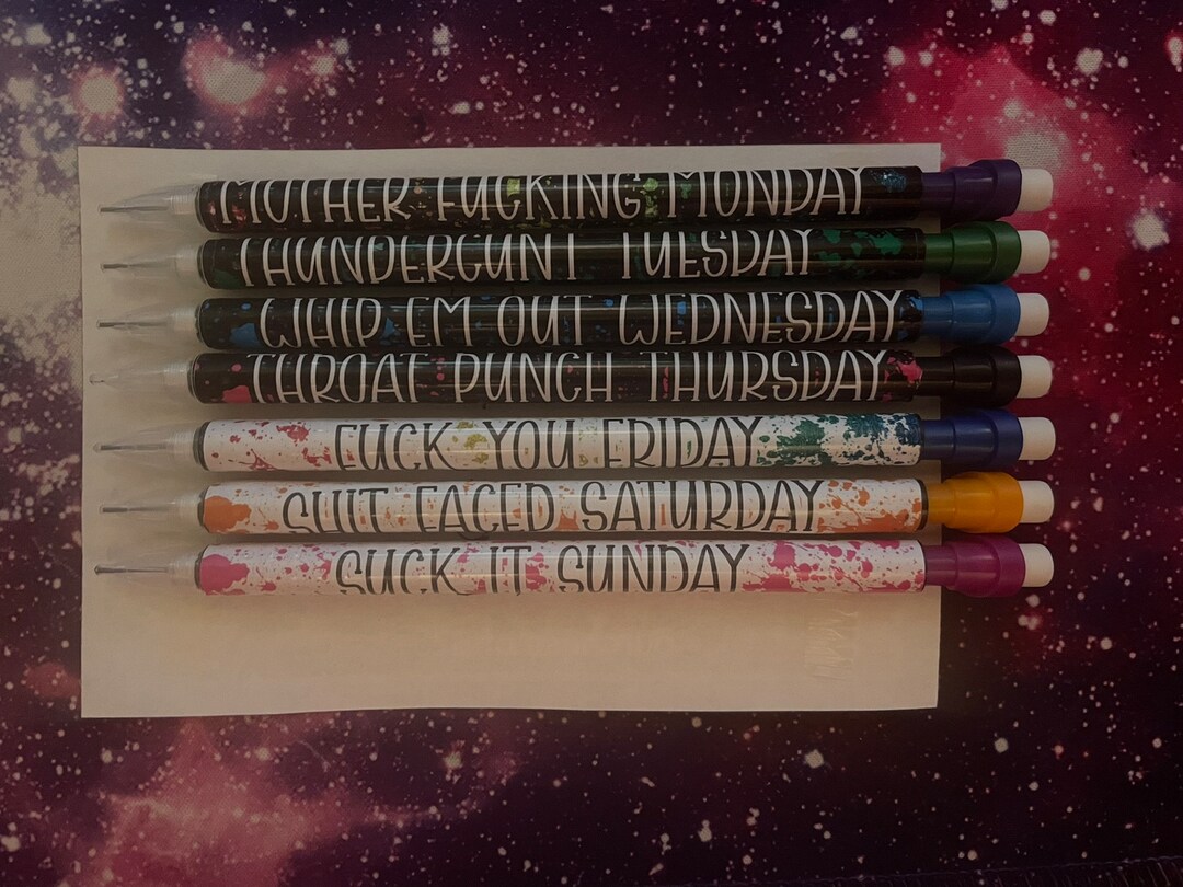 Paint Splatter Curse Word Pencils - Etsy