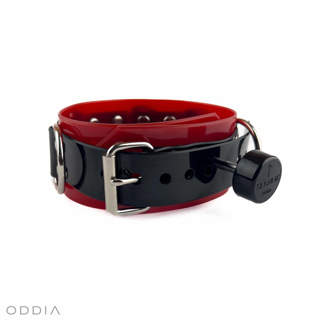 Two-tone Lockable PVC Collar Obedient Elite, With Magnetic Lock - Etsy