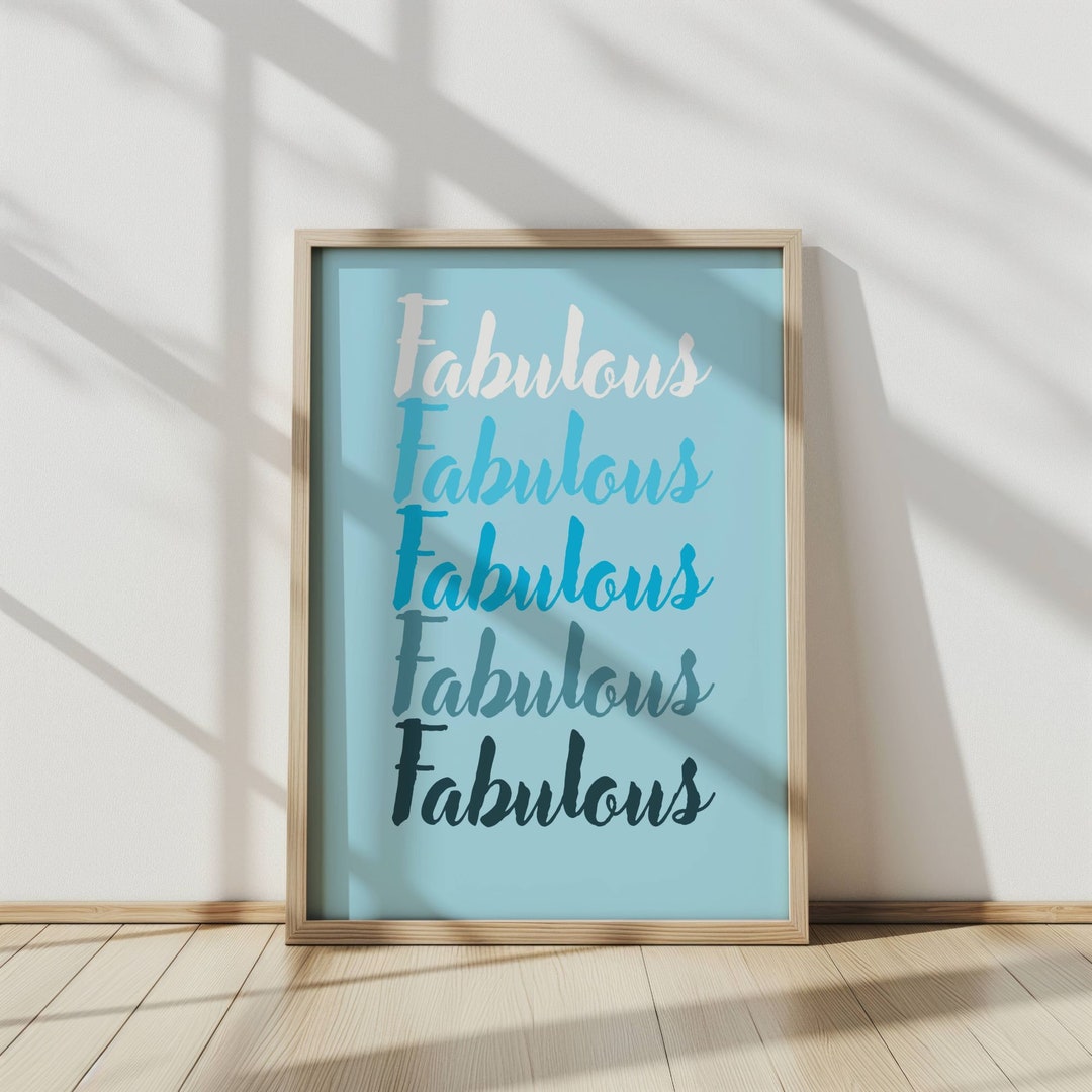 Fabulous Blue Wall Art for Bedroom Motivational Painting for Dorm Light ...