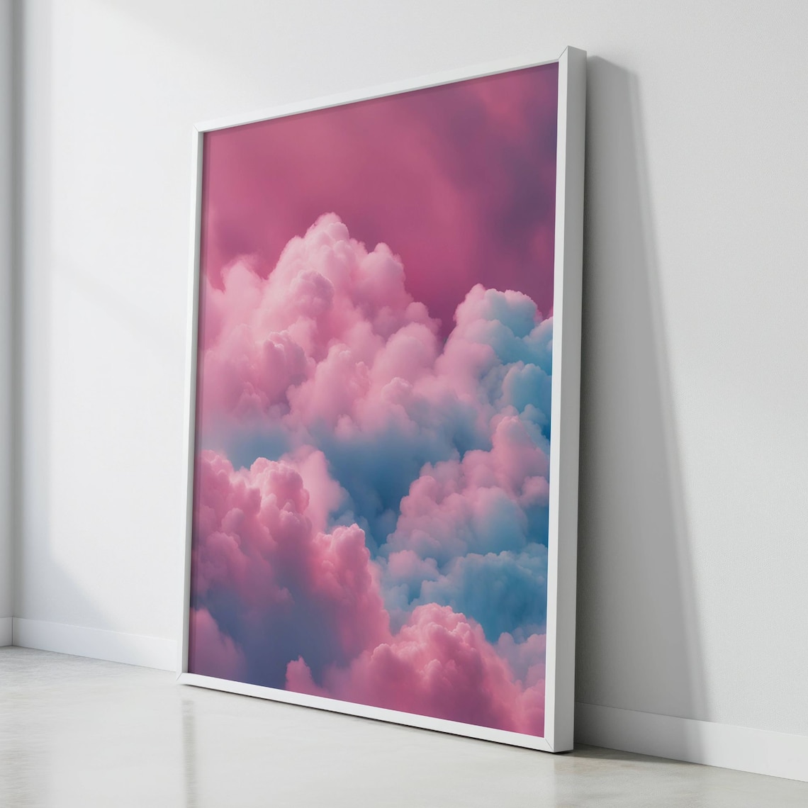 Cotton Candy Clouds Wall Art, Home Decor, Pink Clouds in the Sky ...